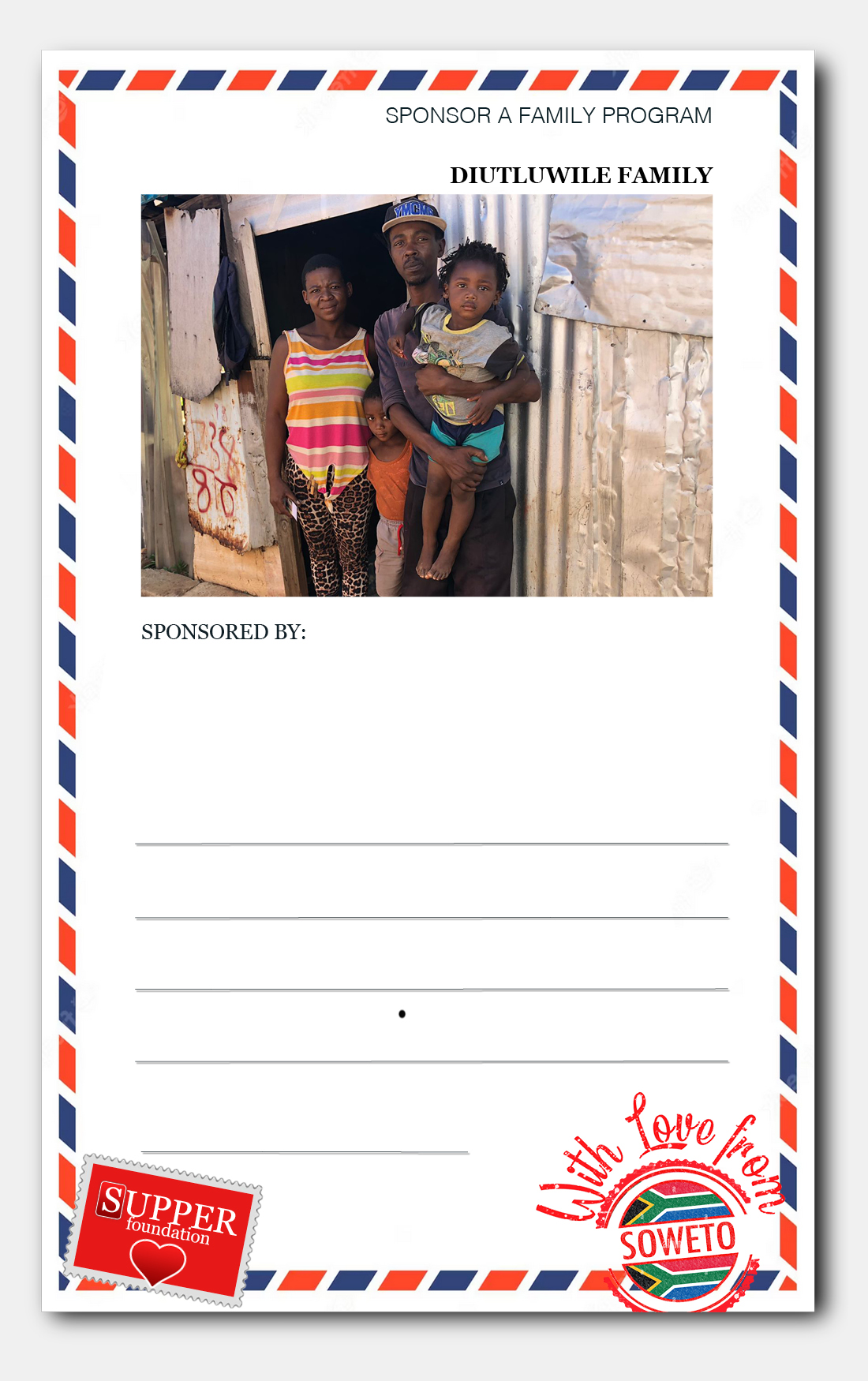 SPONSOR A FAMILY - Supper Foundation