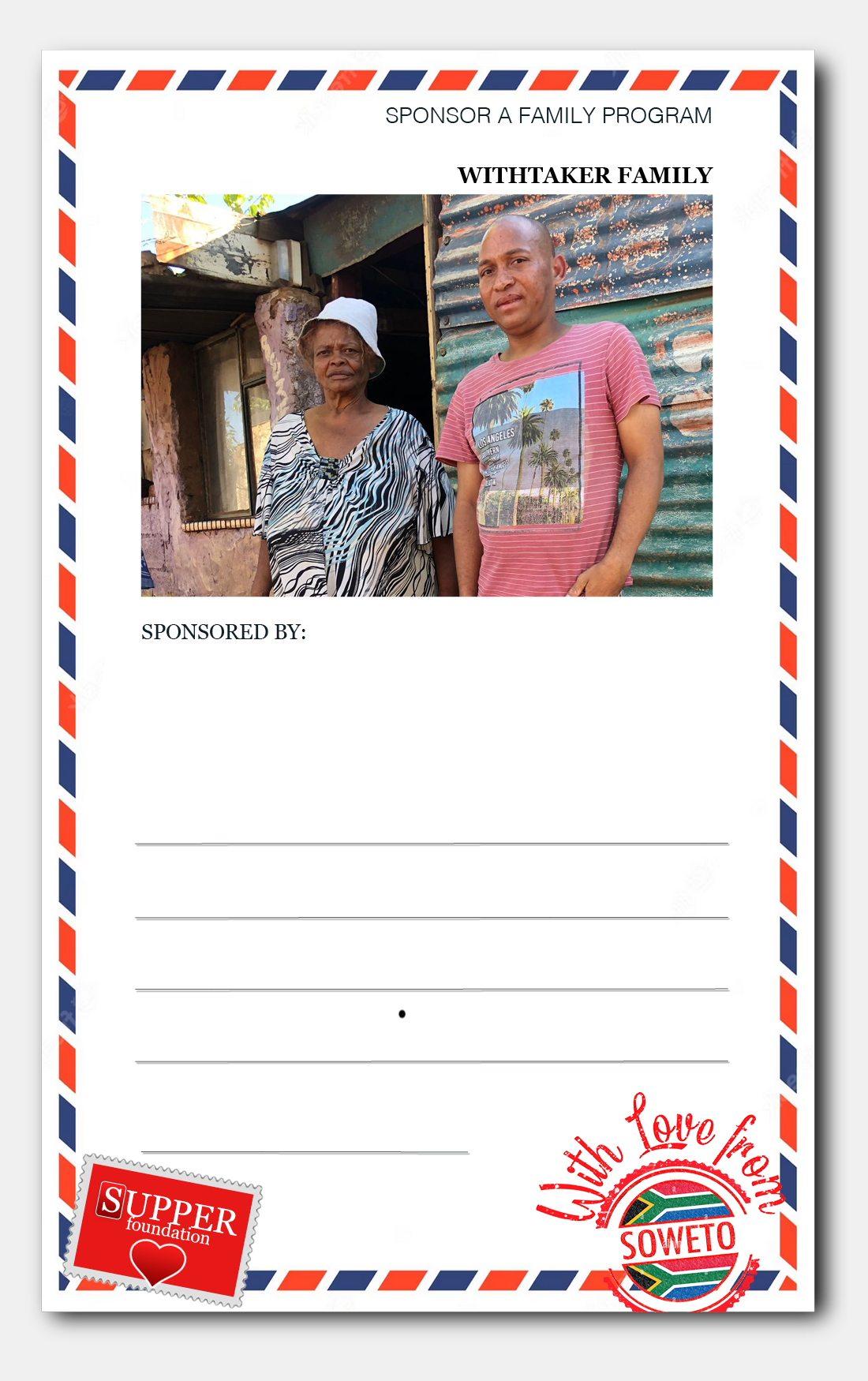 SPONSOR A FAMILY - Supper Foundation